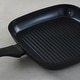 BergHOFF Helix Nonstick Ceramic Grill Pan, Recycled Aluminum, Black ...
