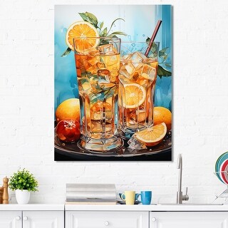 Designart "Orange Soda Soda Harmony " Soda Wall Art - Bed Bath & Beyond ...