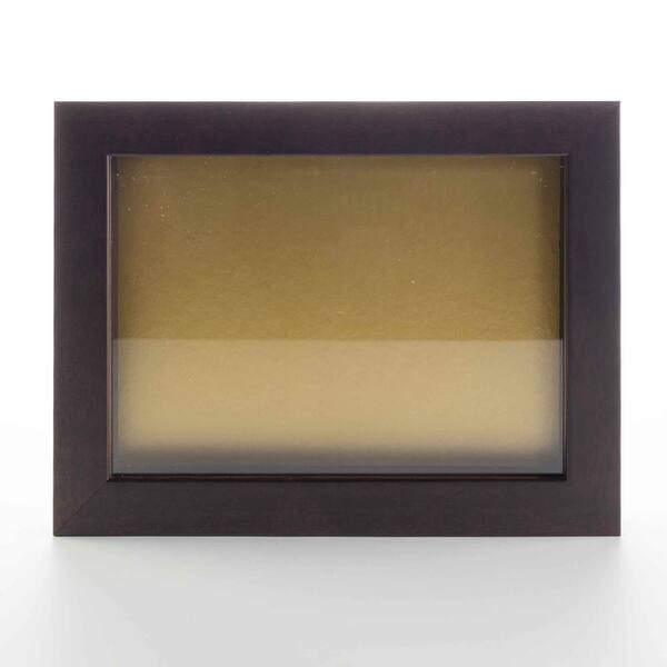 Dark Brown 24x36 Wood Shadow Box with Gold Acid-Free Backing - With 5/8 ...