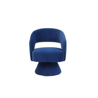 Velvet Swivel Rhombus Accent Chair Armchair, Round Barrel Chair Single ...