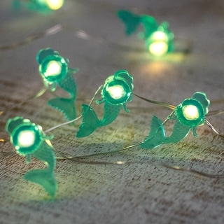 LED Mermaid Fairy Lights - Warm White - 2.75' Silver Wire - 10ct - Bed ...