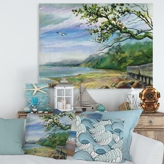 Designart "Coast of The Baltic Sea" Nautical & Coastal Canvas Wall Art ...