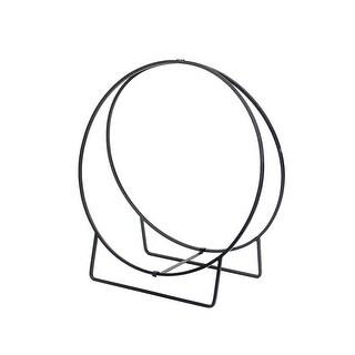 Minuteman International Medium Log Holder Hoop, 36 Inch Tall, Black ...