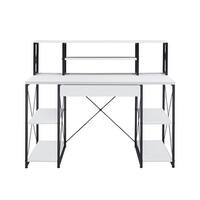 Topcraft Computer Desk with Multi Shelves, White & Black - Bed Bath ...