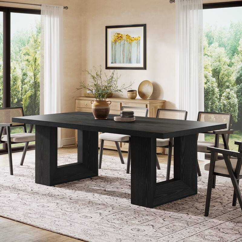 63'' Kitchen Dining Table for 6 People, Strong Geometric Legs - On Sale ...