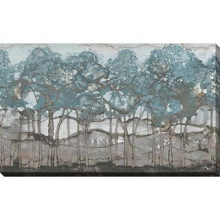 "Muted Watercolor Forest" Print on Canvas - Bed Bath & Beyond - 36038313