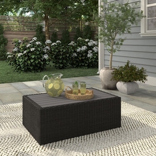 Portland Outdoor Rectangular Coffee Table - 25" x 40" x 14" - Bed Bath ...