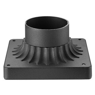5.6"W Pier Mount Base Cast Aluminum Black/White - Bed Bath & Beyond ...