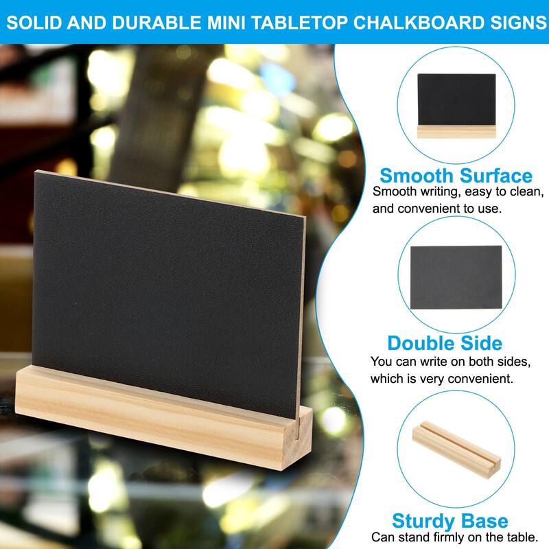 Mini Tabletop Chalkboard Signs with Easel Stand Rectangle, 3.9"x3 ...