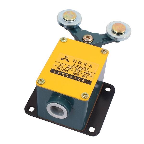 LX2-232 220VDC 380VAC 20A Latching Double Rotary Lever Limit Switch 1NO ...