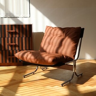 Leather Armchair, Modern Accent Chair High Back, Living Room Chairs ...