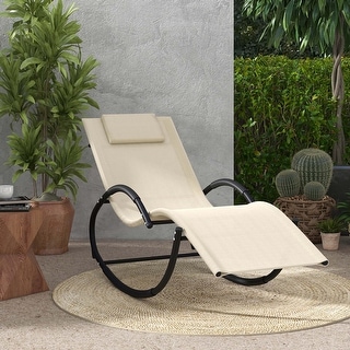 Outdoor Zero Gravity Chaise Lounge Rocking Lounge Chair Patio Recliner ...