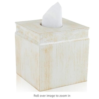 Creative Scents Rustic Luxe Beige Square Tissue Box Cover - Rustic Luxe ...