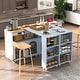 Kitchen Cart with Movable Extended Table,Kitchen Island on Wheels with ...