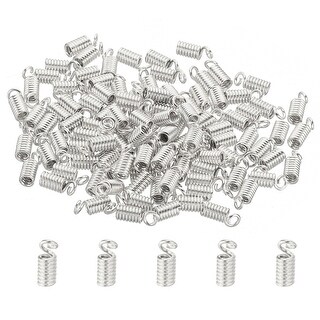 Cord End Caps, 100Pcs 3x7mm Metal Spring Coil End Tips Caps - Bed Bath ...