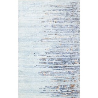 Ahgly Company Machine Washable Contemporary Light Steel Blue Area Rugs ...