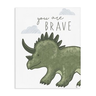 Stupell You Are Brave Dinosaur Canvas Wall Art Design By Elizabeth ...