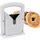 Original Bagel Guillotine Universal Slicer White 9.25-Inch - Bed Bath ...