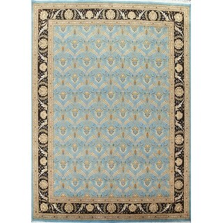 Wool/ Silk Vegetable Dye Aubusson Oriental Area Rug Handmade Carpet - 8 ...