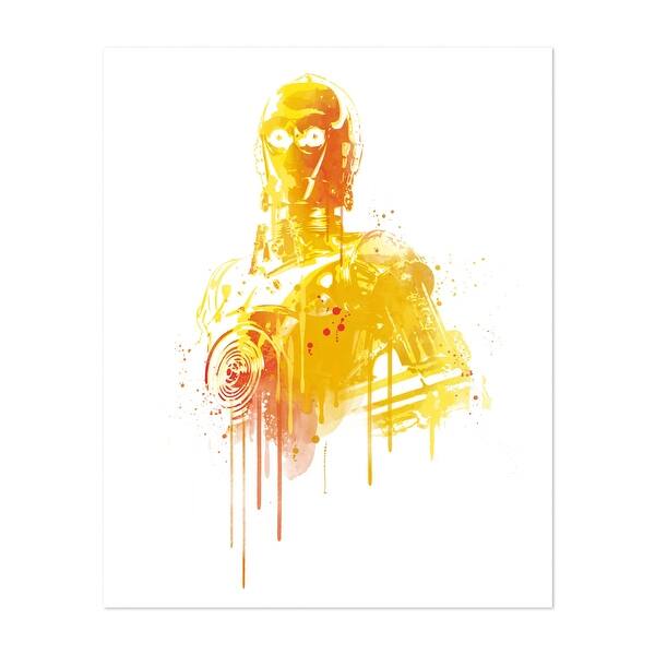 C3Po Watercolor Illustrations C3PO Retro Star Wars Art Print/Poster ...