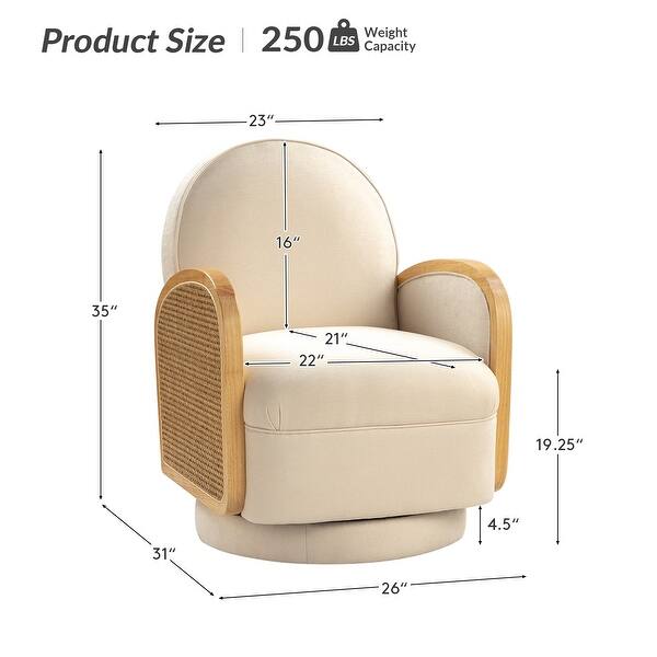 Maureen Modern Rattan 360 Degree Swivel Chair Set of 2 by HULALA HOME ...