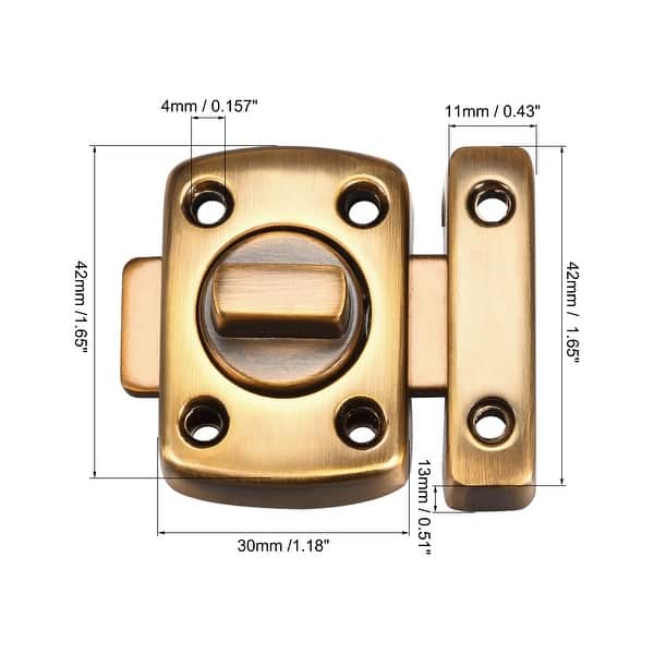 Rotate Bolt Latch, Zinc Alloy Gate Latches Door Slide Locks - Bed Bath ...