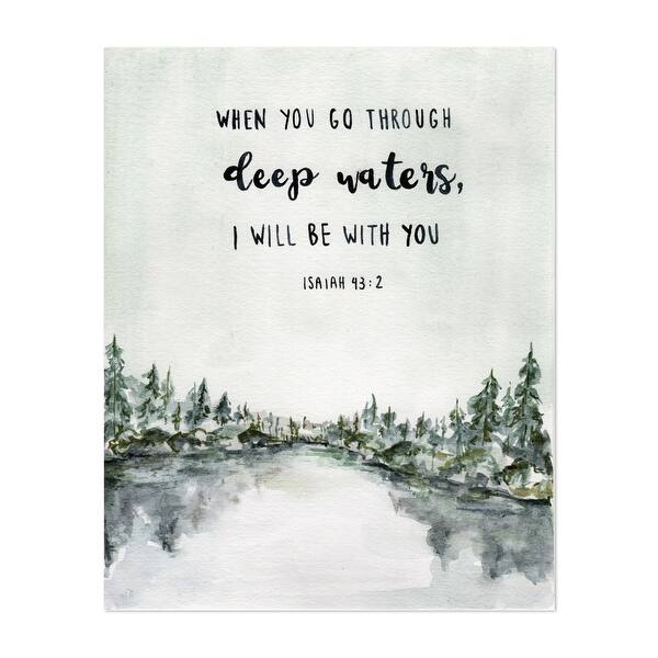 Bible Verse Landscape Painting Nature Religion Water Art Print/Poster ...