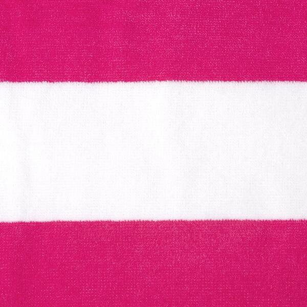 Welspun Basics Cabana Stripe Hot Pink Beach Towel Set - Bed Bath ...