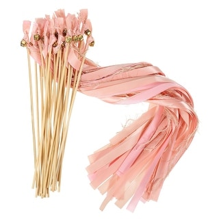 Fairy Wands, 24 Pcs Ribbon Streamers with Bells Silk Stick for Wedding ...