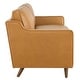 Impart Mid-century Modern Top-grain Leather Sofa - Bed Bath & Beyond ...