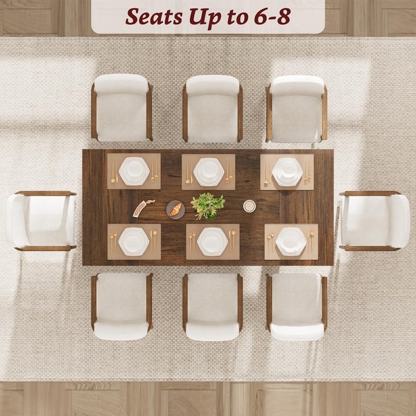 top view dining table