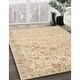 Ahgly Company Machine Washable Contemporary Brown Gold Area Rugs - Bed ...