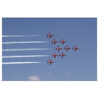 "A dramatic view of the Red Arrows Formation Aerobatic Flying Team ...