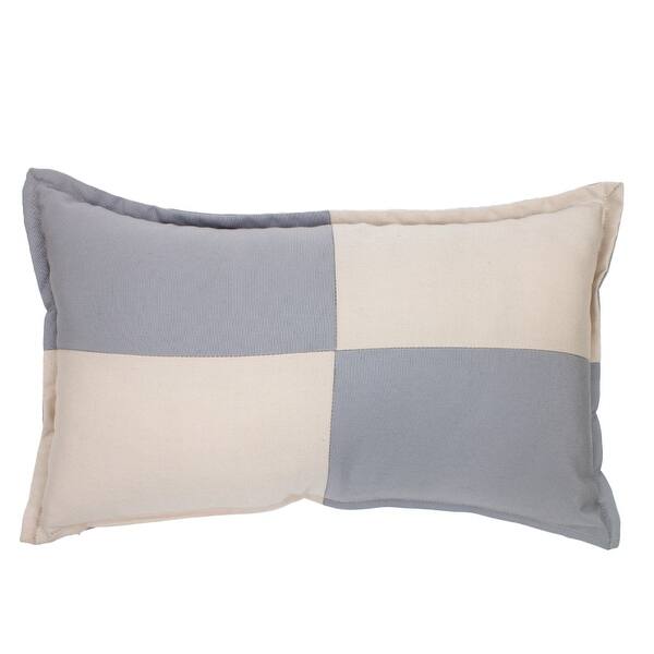 Jiti Outdoor Waterproof Solid Color Checkered Patchwork Lumbar Pillows ...