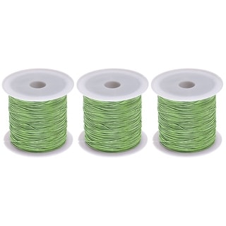 3 Rolls Nylon Beading Thread Knotting Cord 0.6mm 50 Yard Satin String ...