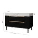 35.4" Farmhouse Floating Bathroom Vanity - Sintered Stone Top with ...