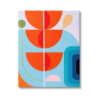 Stupell Red & Blue Modern Shapes Canvas Wall Art Design by Marion ...