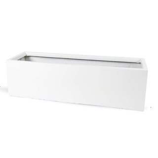 White Rectangle Flower Pot Modern Rectangular Balcony and Window ...