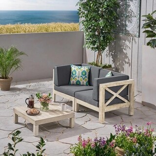Acacia Wood Frames And Weather Resistant Outdoor Cushioning,X Back 2 ...