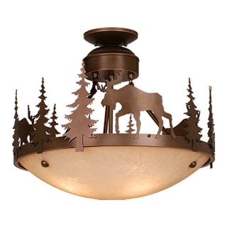 Vaxcel Lighting CF55618BBZ Yellowstone Convertible 3 Light 18-1/2 ...