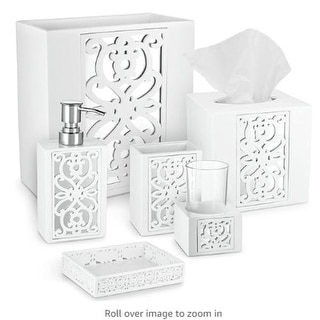 Creative Scents Mirror Janette Bathroom Accessories Set, 6 Piece Bath ...