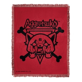 Sanrio Aggretsuko Red Growl Jacquard Throw Blanket - Bed Bath & Beyond ...