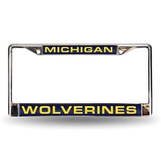 Collegiate U of Michigan Blue Laser Chrome Acrylic License Plate Wall ...