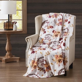 Harvest Love Printed Flannel Throw 50"x70" - Bed Bath & Beyond - 38912019