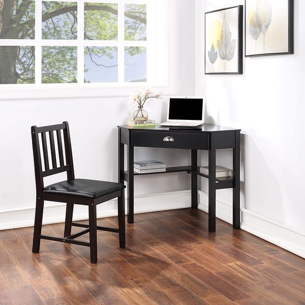 Modern Rectangle Black Rubber Wooden Corner Table for Living Room - L29 ...