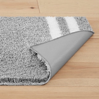 Lucky Brand Harden Striped Heathered Bath Rug with Anti-Skid Backing ...