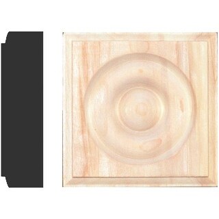 House of Fara 7/8X3-1/4 Hdwd Rosette R40 Unit: EACH - Bed Bath & Beyond ...