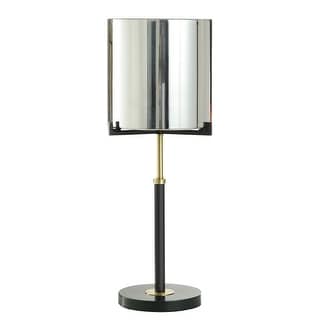 StyleCraft Urban Smoke - Black & Gold Steel Table Lamp - Smoked Chrome ...