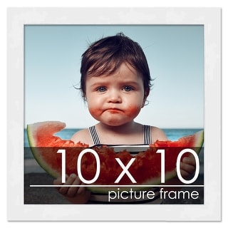 10x10 Contemporary White Wood Picture Square Frame - Picture Frame ...