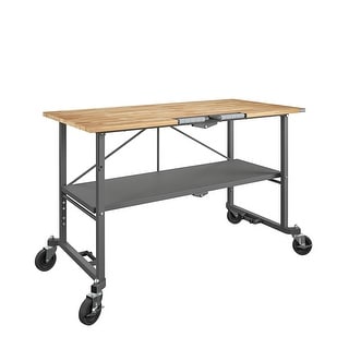 COSCO SmartFold Butcher Block Portable Workbench / Folding Utility ...